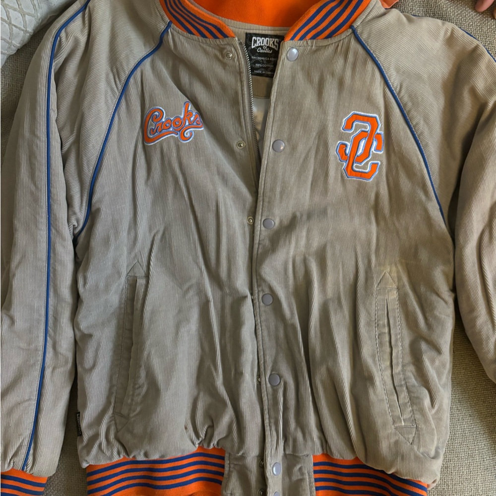 Vintage Crooks And Castle Varsity Jacket. Orange And … - Gem